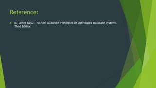 Load Balancing In Parallel And Distributed Database PPTX