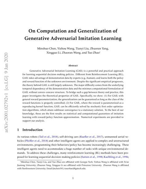 On Computation And Generalization Of Generative Adversarial Imitation