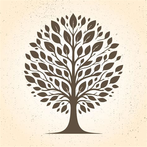 Силуэт семейного дерева плоского дизайна Премиум Ai сгенерированный вектор