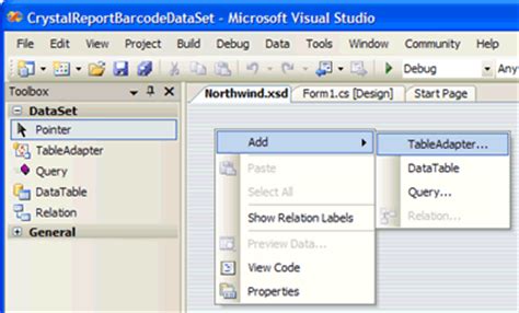 How To Create Crystal Reports Featuring Barcode Images Using Typed
