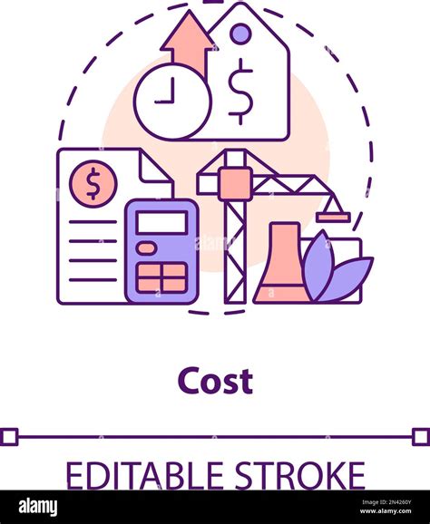 Cost Concept Icon Stock Vector Image And Art Alamy