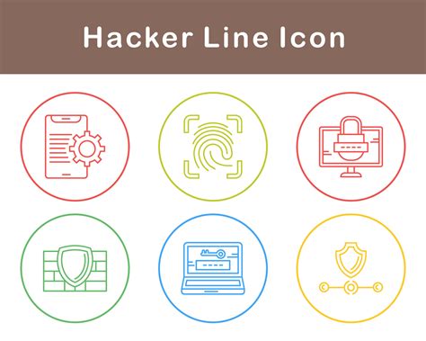 Hacker Vector Icon Set Vector Art At Vecteezy