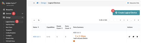 Create Logical Device Apstra Juniper Networks