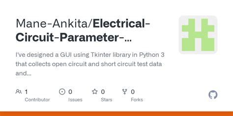 Github Mane Ankitaelectrical Circuit Parameter Calculator Open And Short Circuit Test