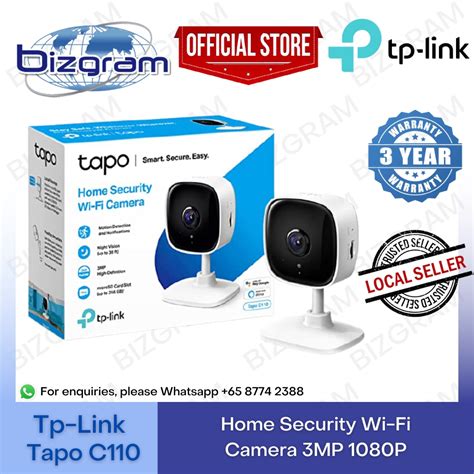 Tp Link Tapo C110 Home Security Wi Fi Camera 3mp 1080p Ultra High Definition Video Nigh Vision 2