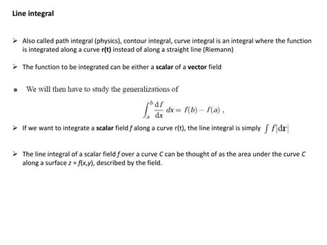 PPT Vector Integrals Line Integrals Surface Integrals Volume Integrals Integral Theorems