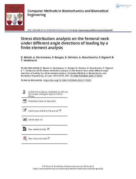 Pdf Stress Distribution Analysis On The Femoral Neck Under Different Angle Directions Of
