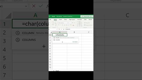 Excel Formula To Get Column Name Youtube