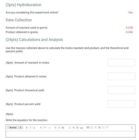 solved 2pts hydroboration are you completing this