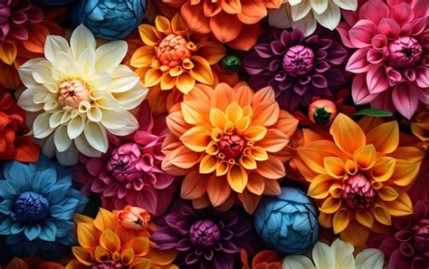 Premium Photo Beautiful Flower Background Colorful Nature
