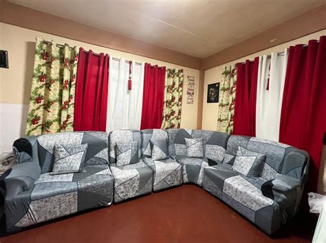 5 Pcs Corner Sofa Cover Set Stretchable Sofa Seat Cover For Corner Sofa Home Decoration