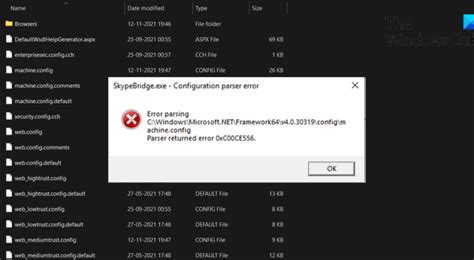 Parser Returned Error Xc Ce On Windows
