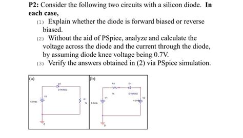 Solved P2 Consider The Following Two Circuits With A
