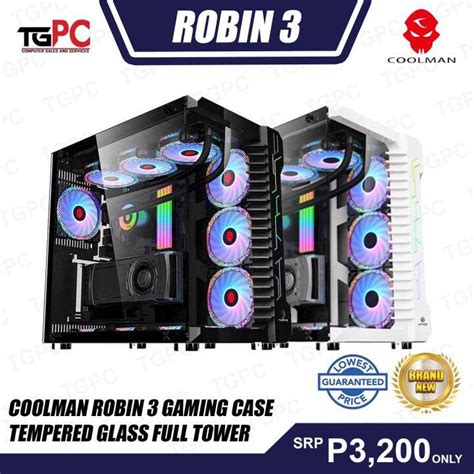 Robin 3 Tempered Glass Full Tower Cpu Case Coolman Gaming Case Lazada Ph
