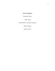 Week 1 Assignment 2 Docx 1 Week 1 Assignment Christopher Haynes Collin College CYBR 4340 201