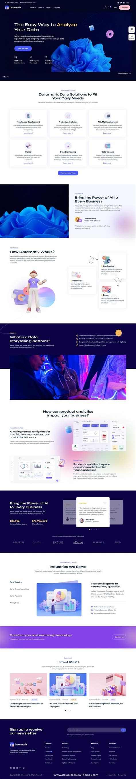 Datamatix Data Science And Analytics Wordpress Theme