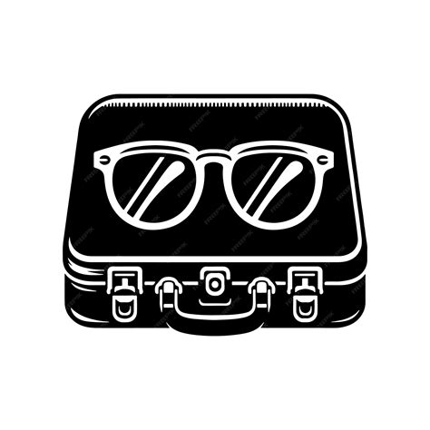 Sunglasses Case Silhouette Vector Illustration Premium Ai Generated