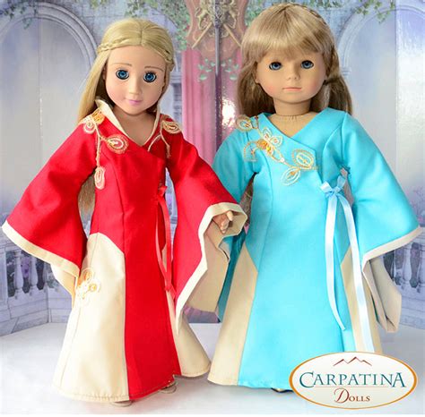 Carpatina Medieval Fantasy Dress Multi Sized Doll Clothes Pattern For