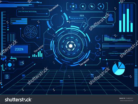 하이테크 미래 설계 배경에서 디지털 데이터 스톡 벡터로열티 프리 724802521