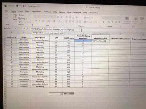Solved Question Write A Nested If Function In Cell G To Chegg
