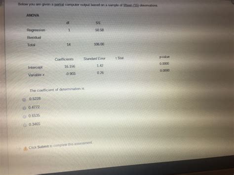 Solved Below You Are Given A Partial Computer Output Based