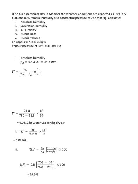 Cpc Class 12 13 Pdf Humidity Engineering Thermodynamics