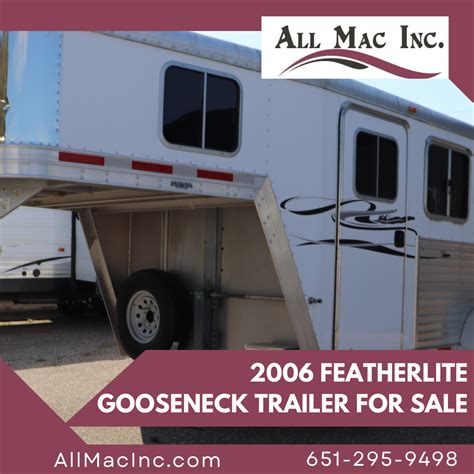 2006 Featherlite Gooseneck Trailer For Sale Upgraded And Clean