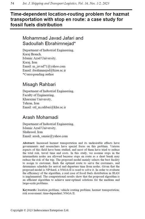 Mohammad Javad Jafari On Linkedin I Am Thrilled To Announce That My Recent Work Time Dependent…