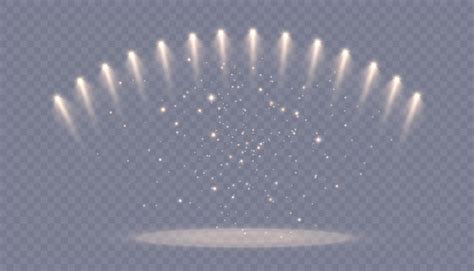 콘서트 조명을 위한 무대 스포트라이트 황금 광원 콘서트 조명 스포트라이트 프리미엄 벡터