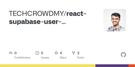 GitHub TECHCROWDMY React Supabase User Authentication