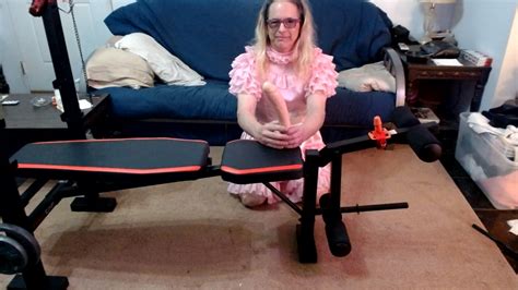 Sissy Slut Ashley Jolene On Her Weight Bench Fucking Machine 9 Pics