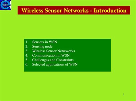 Ppt Wireless Sensor Networks Introduction Powerpoint Presentation