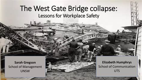 The West Gate Bridge Collapse Lessons For Workplace Safety Sarah Gregson Pdf