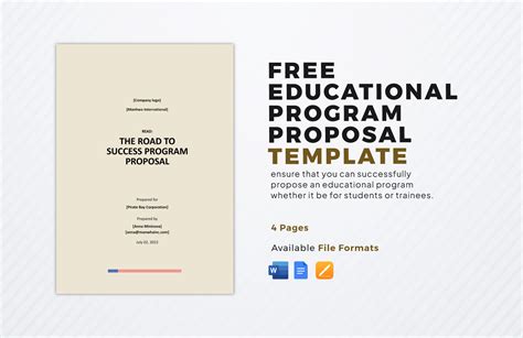 Free Educational Proposal Templates Editable And Printable