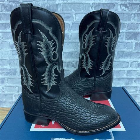 Tony Lama Tony Lama Ct2036 Stockman Ruslo Black Bullhide Western Boots