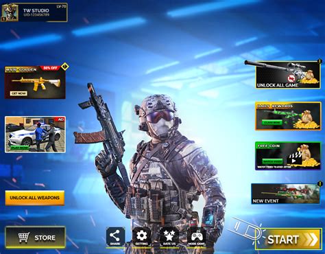 Shooting Game Ui Design On Behance