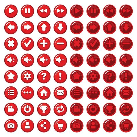 Premium Vector Game Button Collection