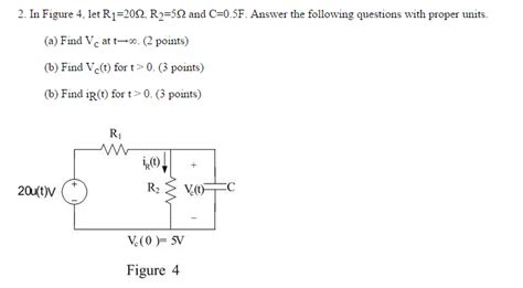 solved 2 in figure 4 let r1 20 ohm r2 5 ohm and
