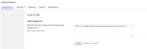 How To Add Custom Text Or Link In Sonarqube Ui Sonarqube Server
