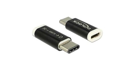 Delock Adapter Usb 20 Micro B Anya Usb C Típus 20 Apa Fekete