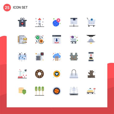 Ecommerce Flat Vector Hd Png Images Mobile Interface Flat Color Set Of 25 Pictograms Of