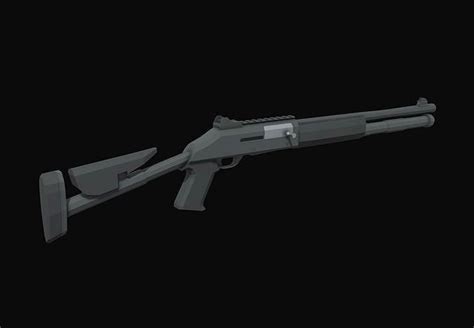 Xm1014 Low Poly 3d Model