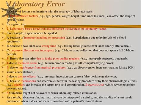 PPT Interpreting Clinical Lab Data PowerPoint Presentation Free Download ID