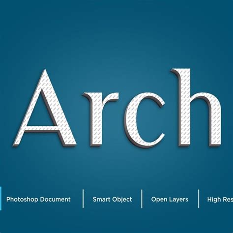 Arch Text Effect Design Photoshop Layer Style Effect Illustration