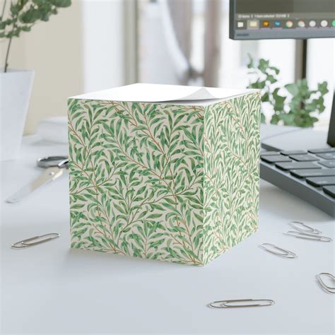 Tropical Greenery Note Cube Pretty Botanical Vines Memo Cube Sticky Notepad Cube Note Block