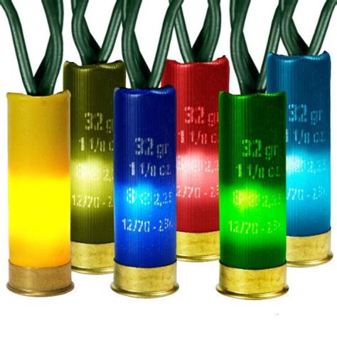 Multi Color Shotgun Shell Christmas Lights Christmas