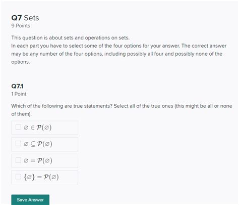 solved q7 sets 9 points this question is about sets and