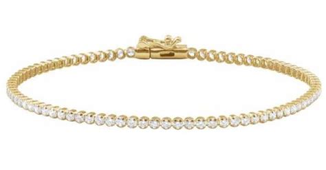 14k Yellow Gold 1 58 Ctw Lab Grown Round Brilliant Diamond Line 7