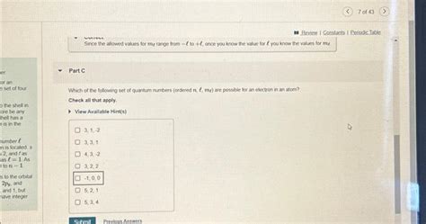 Solved Since The Allowed Values For Me Ange From −ℓω0ℓ
