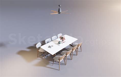 7877 Free Sketchup Dining Table Model Download
